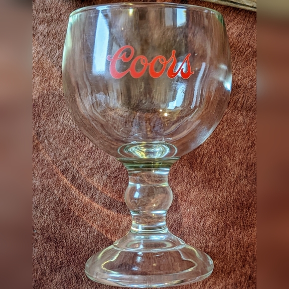 Coors Goblet | Dining | 97s Heavy Glass Coors Beer Goblet | Poshmark